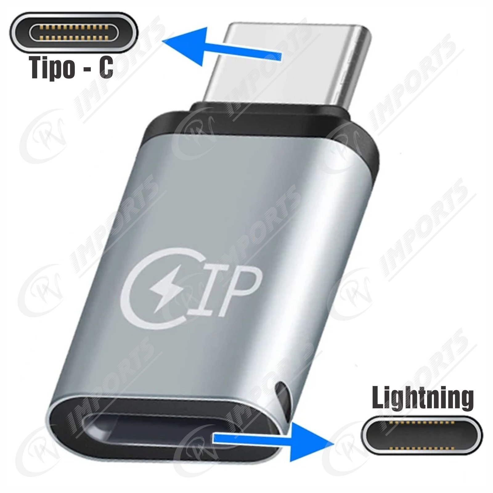 Adaptador Lightning a USB tipo C Para Carga y Datos en IOS y Android ...